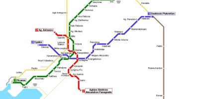 Athènes carte - Cartes Athènes (Grèce)